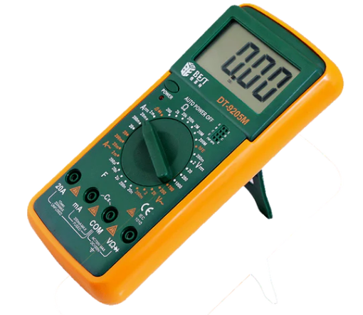 MULTIMETRO DIGITAL BEST DT-9205m 1000V, 20A, 200M, 20nF, CE Y ROHS. – M ...