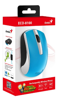 Mouse Genius ECO-8100 Inalambrico Azul – M&E SISTEMAS S.A.S